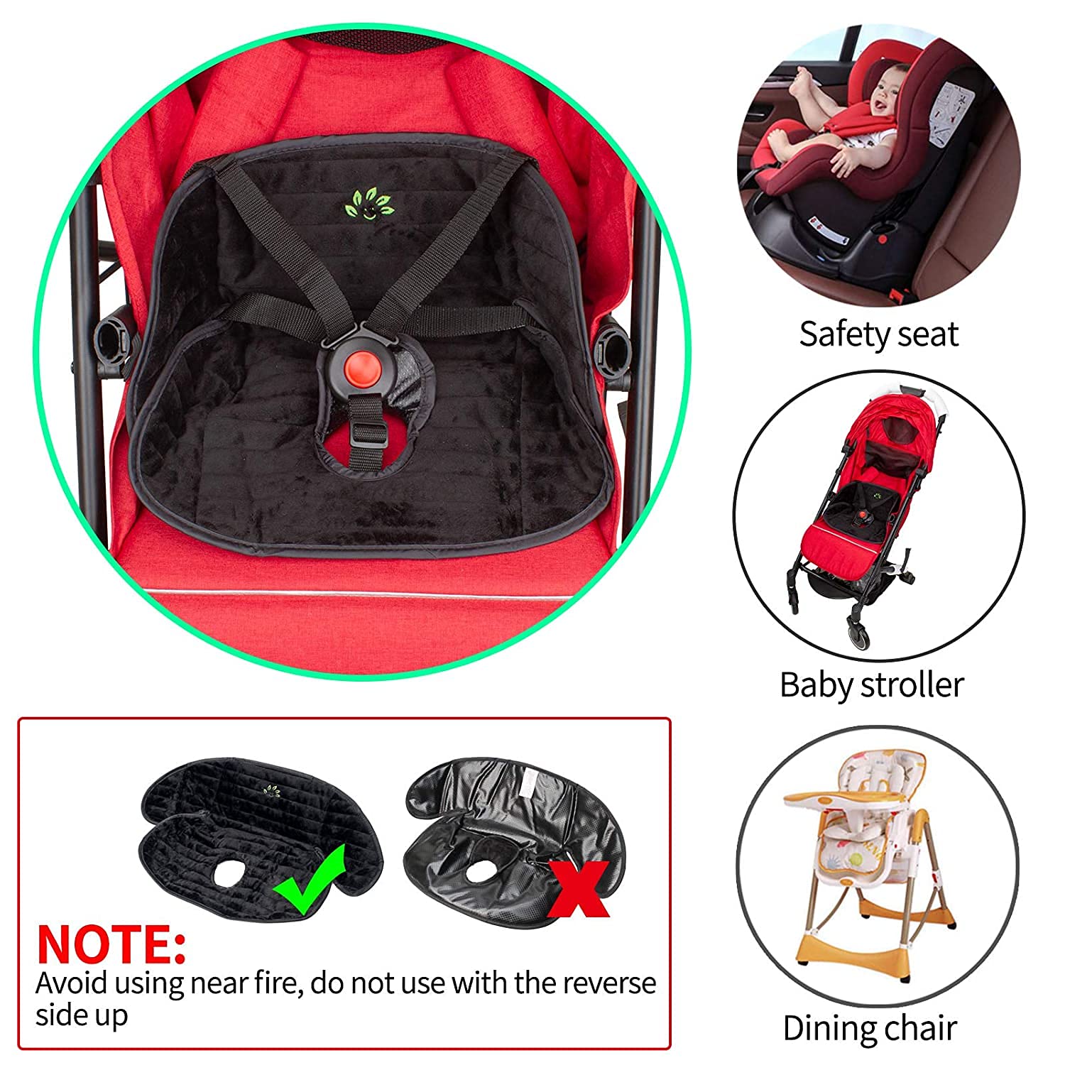 Anmas Home Piddle pad Car Seat Protector - Car Seat Saver Stroller Potty Pad, Baby Car Seat Cover, Car Seat Waterproof Liner for Potty Training Prevent Dipper Leaking 20x15 inch Black 2PCS(Black+gray)