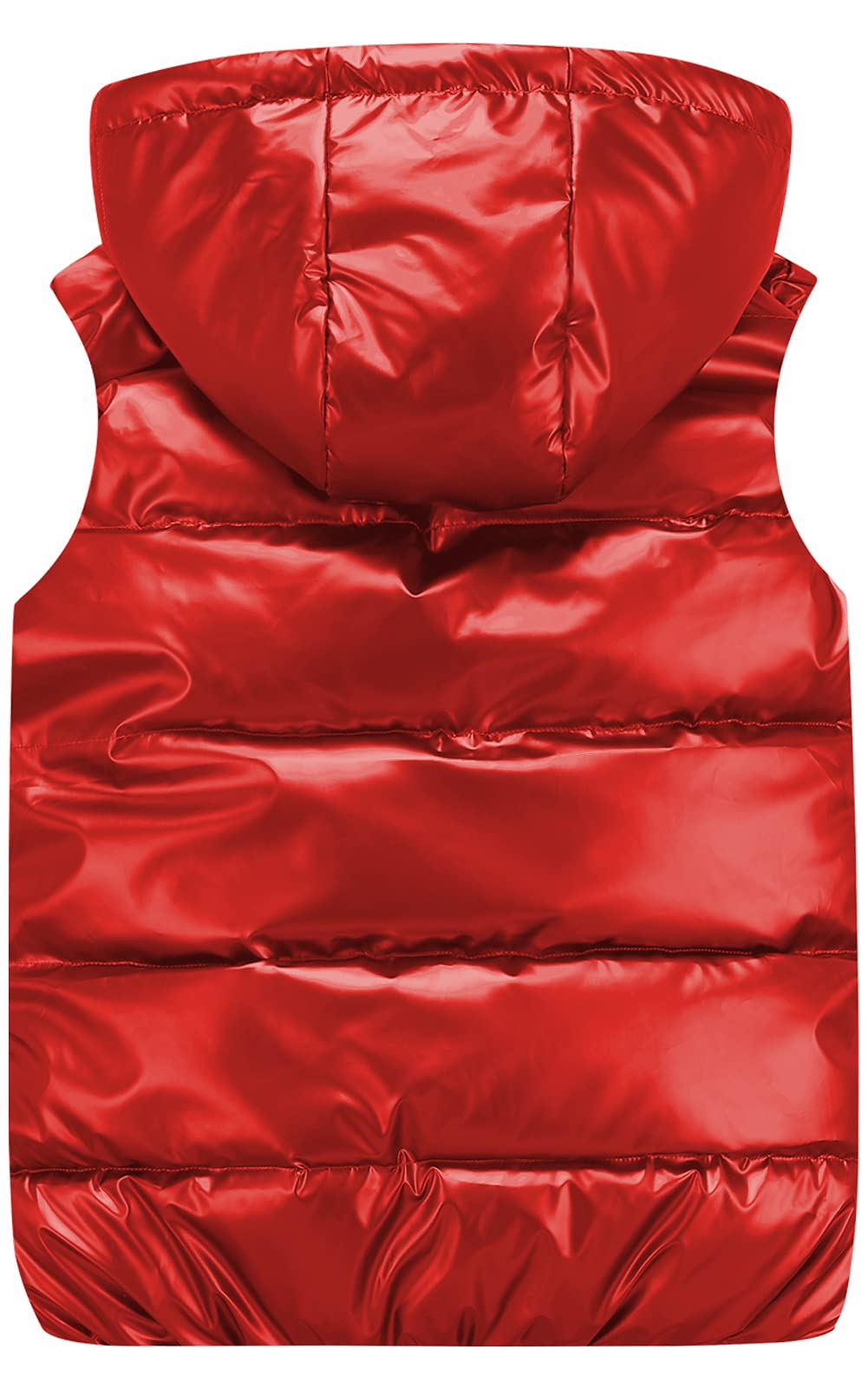 Happy Cherry Girls Boys Light Weight Down Vest Kids Packable Down Puffer Vest Waistcoat Winter Outerwear Red 11-12T
