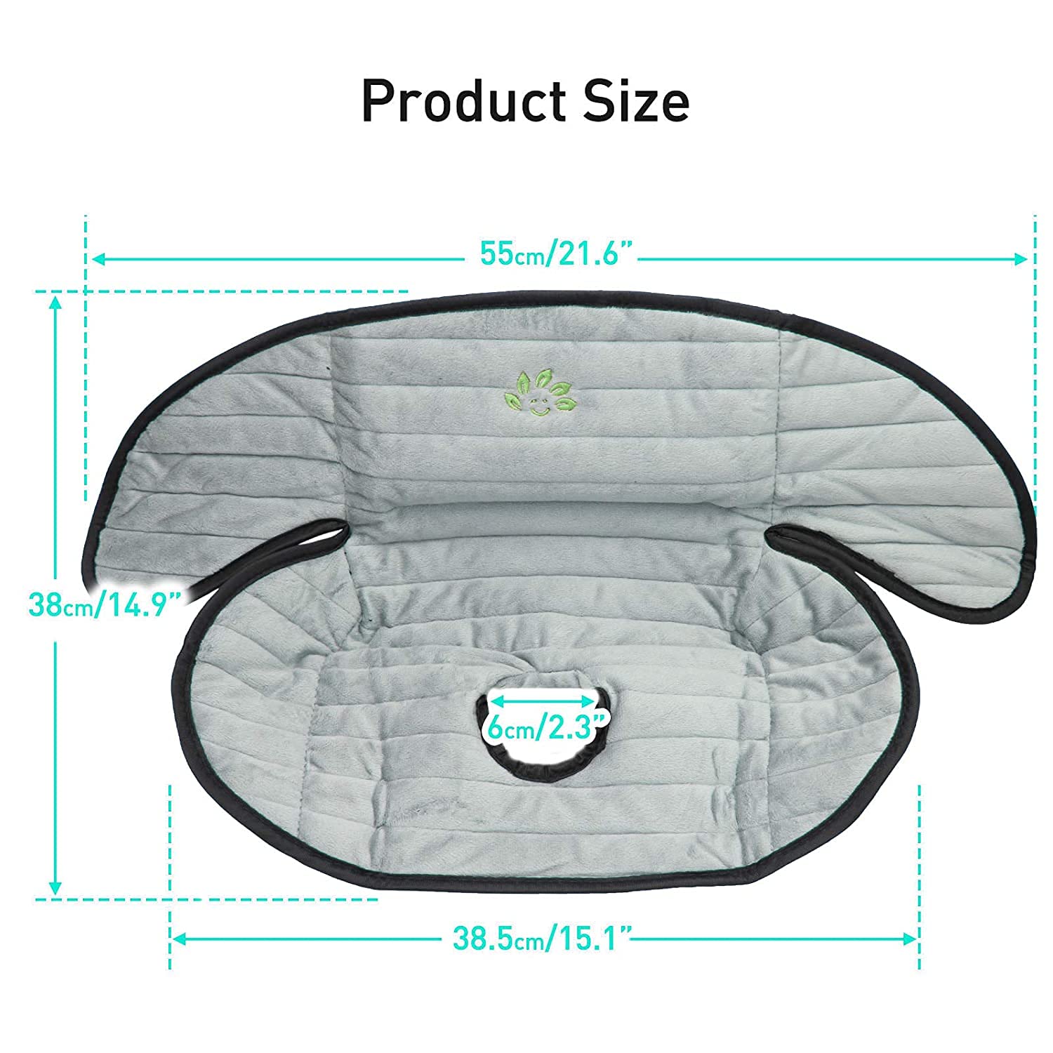 Anmas Home Piddle pad Car Seat Protector - Car Seat Saver Stroller Potty Pad, Baby Car Seat Cover, Car Seat Waterproof Liner for Potty Training Prevent Dipper Leaking 20x15 inch Black 2PCS(Black+gray)