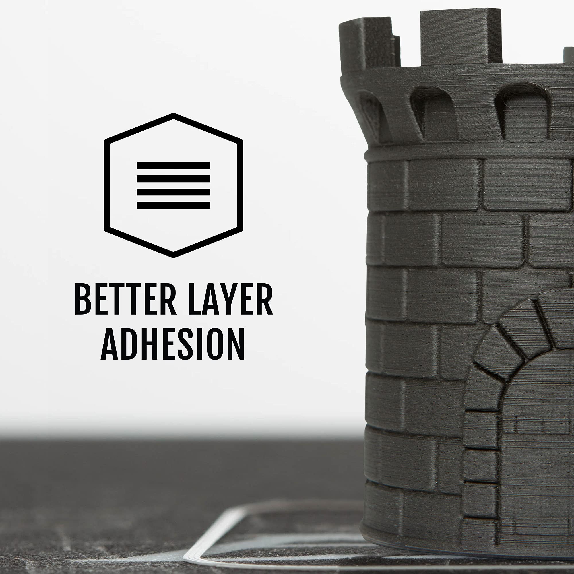 HATCHBOX Matte PLA 3D Printer Filament, Dimensional Accuracy +/- 0.03 mm, 1 kg Spool, 1.75 mm, Black