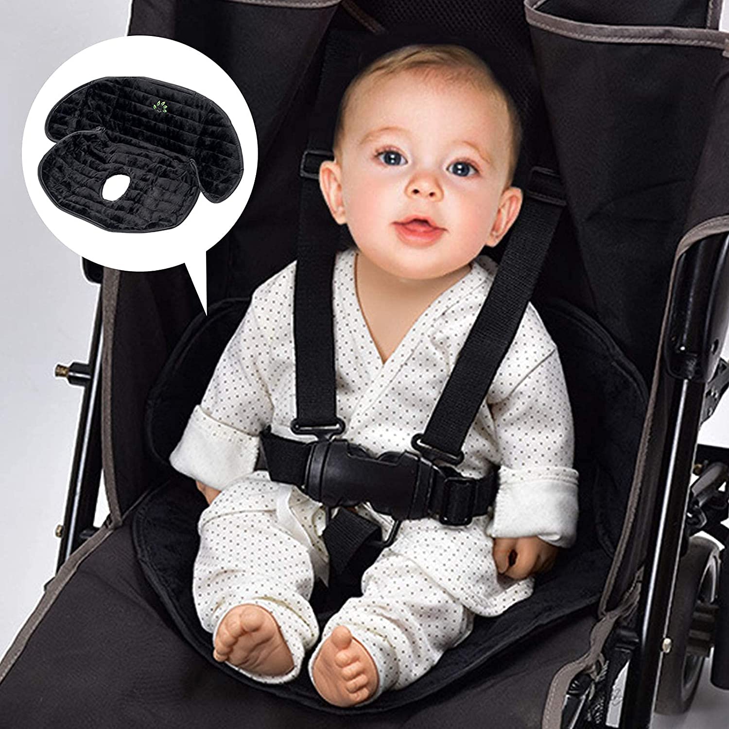 Anmas Home Piddle pad Car Seat Protector - Car Seat Saver Stroller Potty Pad, Baby Car Seat Cover, Car Seat Waterproof Liner for Potty Training Prevent Dipper Leaking 20x15 inch Black 2PCS(Black+gray)