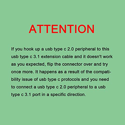 USB-C Extension Cable Right Angle 6.6ft,10Gbps USB-C 3.1 Gen 2 Male to Female 4K Video Cable,90 Degree Extender Cable for 2021 iPad Mini 6,MacBook Pro/Air,iMac,USB-C Hub/Docking Station/Camera/Laptop