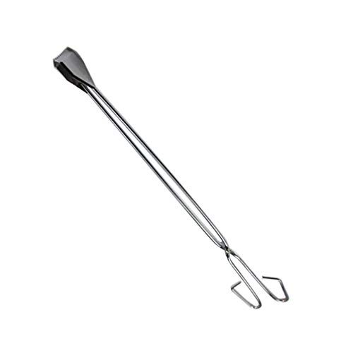Cabilock Outdoor Trashcan Stainless Steel Garbage Pick Up Tool Garbage Clip Scissor Shape Tongs Barbecue Accessories Outdoor Gadget (60cm) Trash Cans Outdoor
