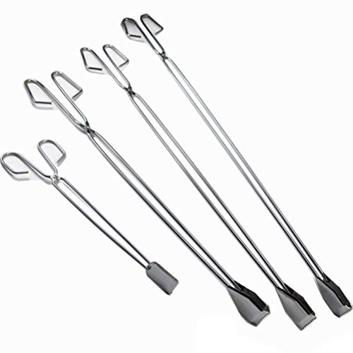 Cabilock Outdoor Trashcan Stainless Steel Garbage Pick Up Tool Garbage Clip Scissor Shape Tongs Barbecue Accessories Outdoor Gadget (60cm) Trash Cans Outdoor