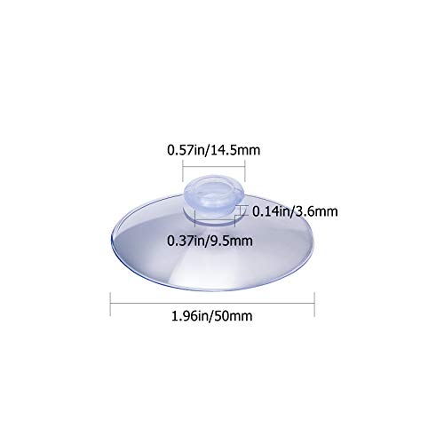 SAVITA 20Pcs 5cm/2 Inches Clear Suction Cups Without Hooks Bathroom Kitchen Suction Cup for Home Decoration and Organization