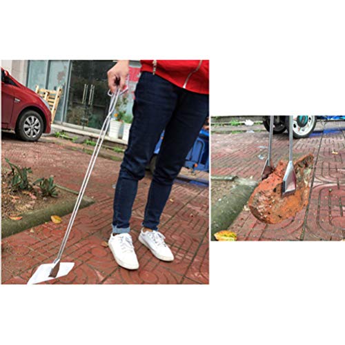 Cabilock Outdoor Trashcan Stainless Steel Garbage Pick Up Tool Garbage Clip Scissor Shape Tongs Barbecue Accessories Outdoor Gadget (60cm) Trash Cans Outdoor