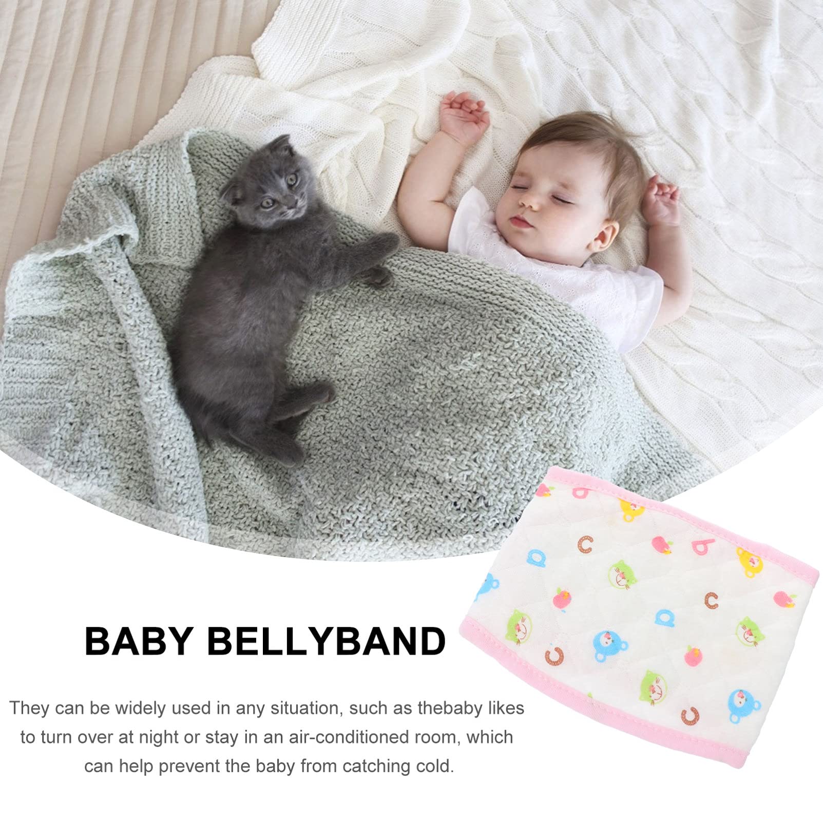Healifty 3Pcs Baby Umbilical Hernia Belt Baby Belly Button Cord Band Infant Belly Wrap Adjustable Navel Belly Band Pink
