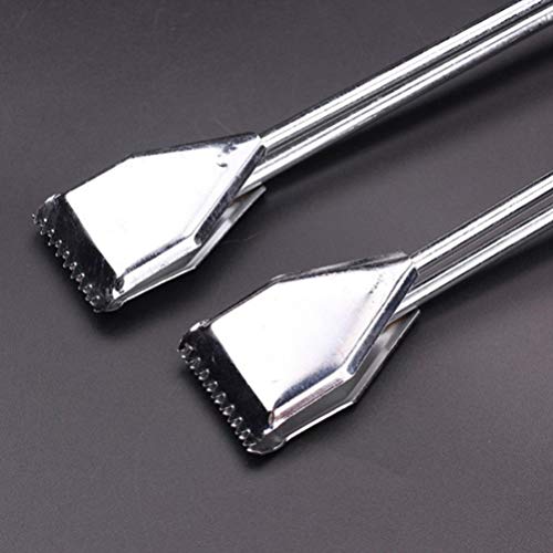 Cabilock Outdoor Trashcan Stainless Steel Garbage Pick Up Tool Garbage Clip Scissor Shape Tongs Barbecue Accessories Outdoor Gadget (60cm) Trash Cans Outdoor