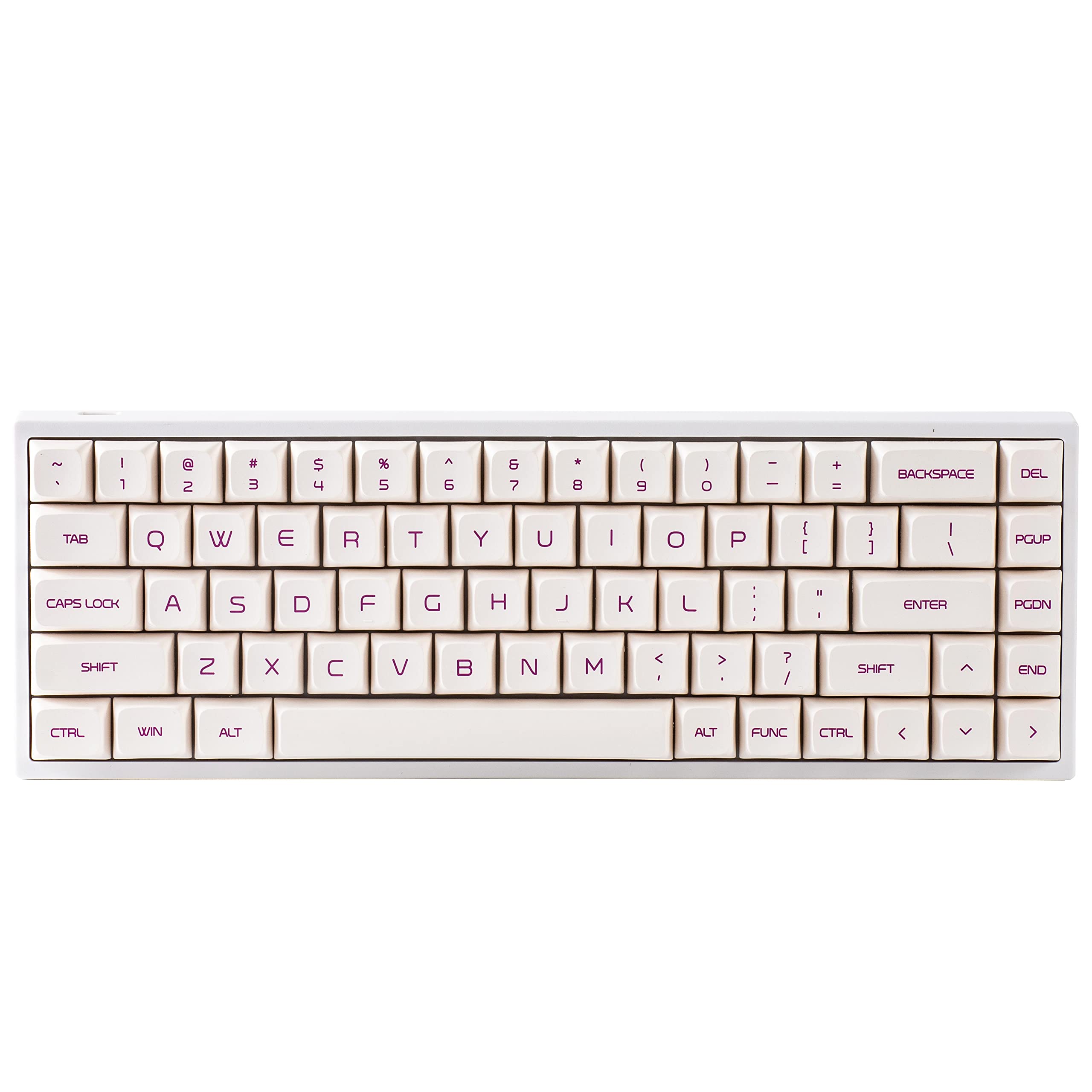 YUNZII KC68 Hot Swappable Mechanical Keyboard 68-Key Gaming Keyboard with NKRO, RGB Backlit for Mac/Win/Gamers (Gateron Black Switch, Lavender)
