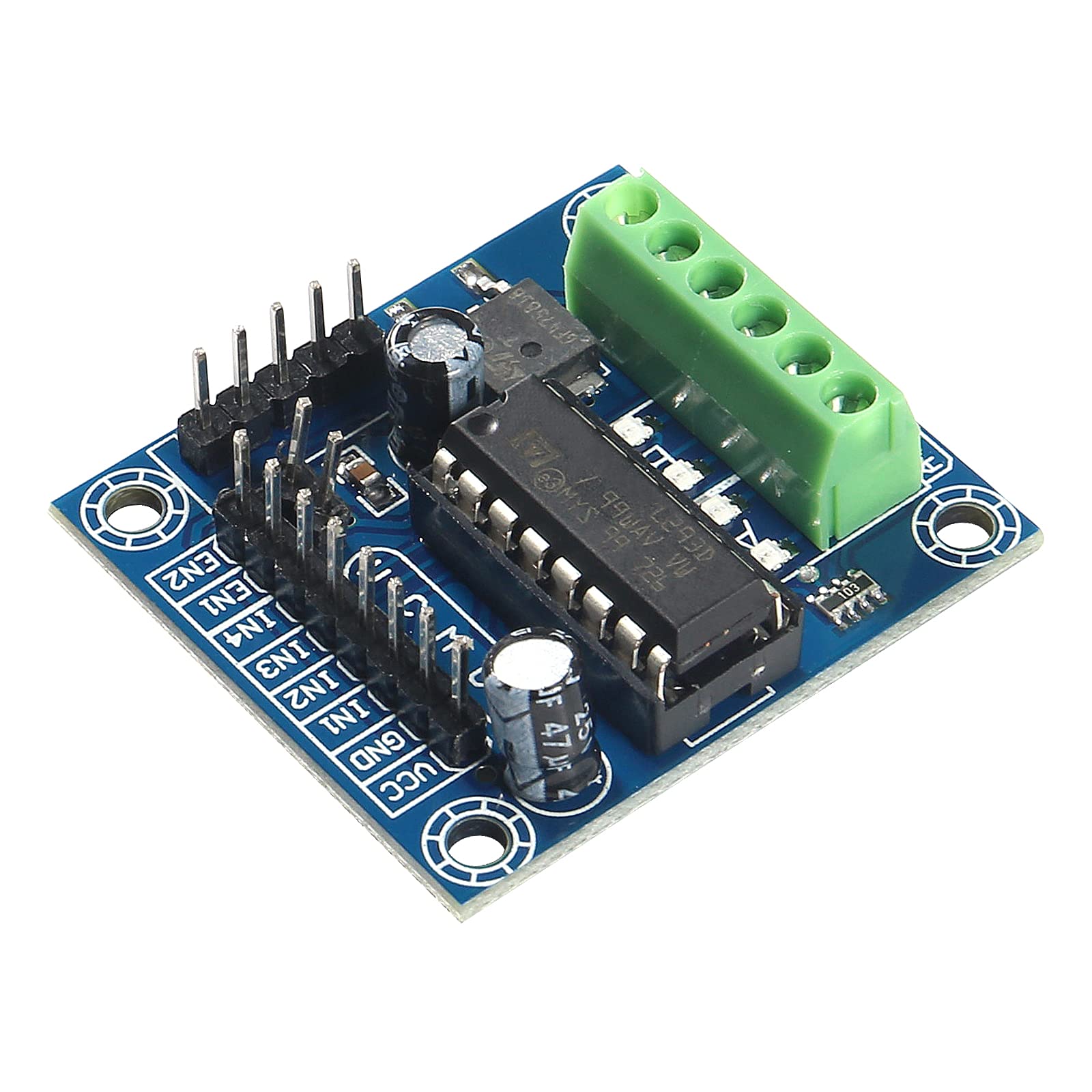 MELIFE 5pcs Mini 4 Channel L293D Motor Driver Shield Expansion Board Module High Voltage Current Module.