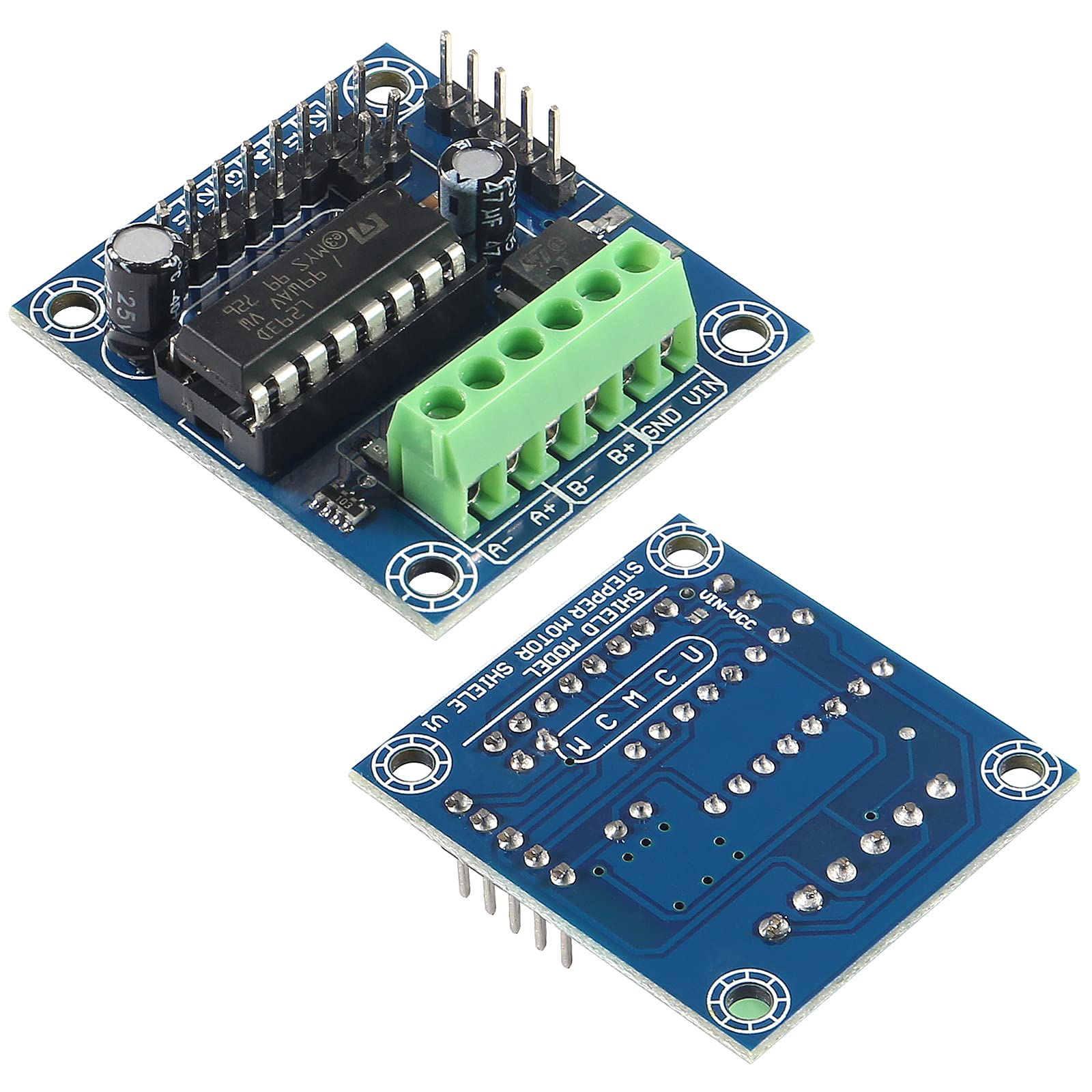 MELIFE 5pcs Mini 4 Channel L293D Motor Driver Shield Expansion Board Module High Voltage Current Module.