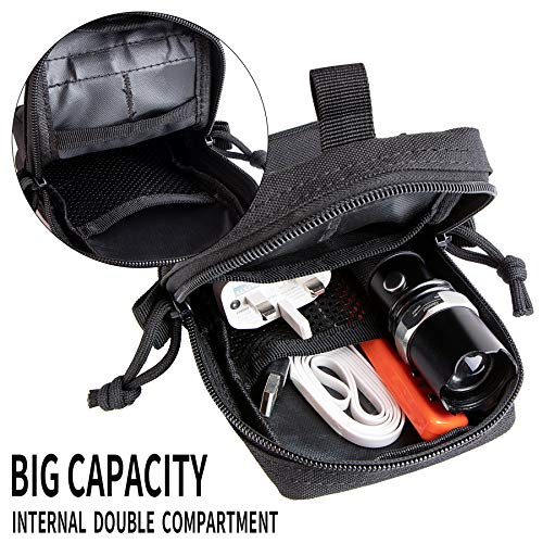 IronSeals Multi-Purpose Tactical Molle Pouch Waist Bag for Mobile Phone Belt Pouch Holster Cover Case for iPhone 14 Pro Max/13 Pro Max/12/11 Pro Max/XS Max, Size L