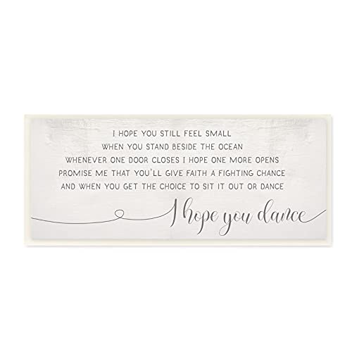 Stupell Industries Faith Fighting Chance Phrase Romantic Dance Quote, Designed by Daphne Polselli Wall Plaque, 7 x 17, Beige