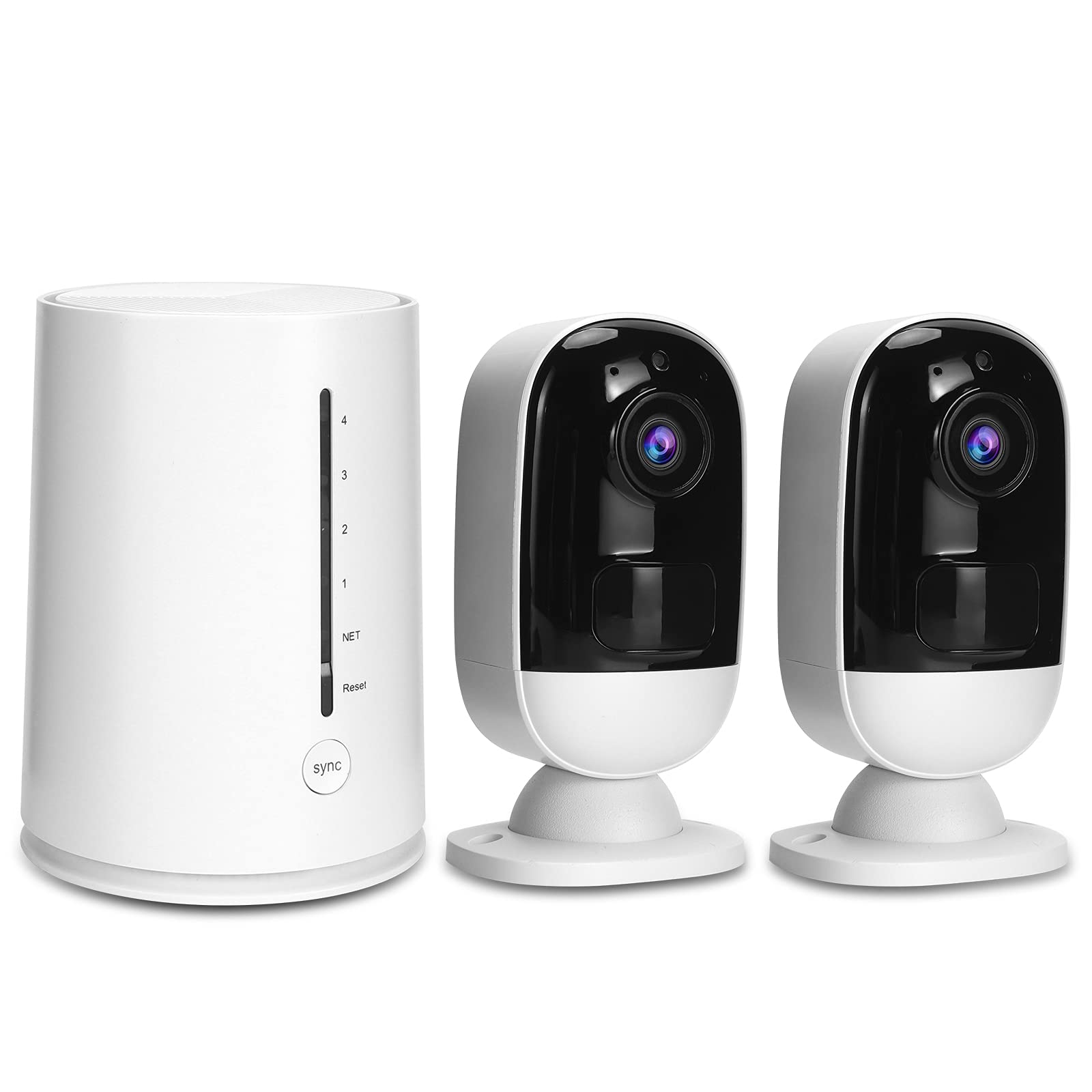 ARMIDO Outdoor Expandable Wireless Security Camera System 2PCS 3MP Wire Free Rechargeable Battery Powered Security Cameras 30ft Night Vision,PIR Motion Detection, 2-Way Audio (2-Cam Kit)