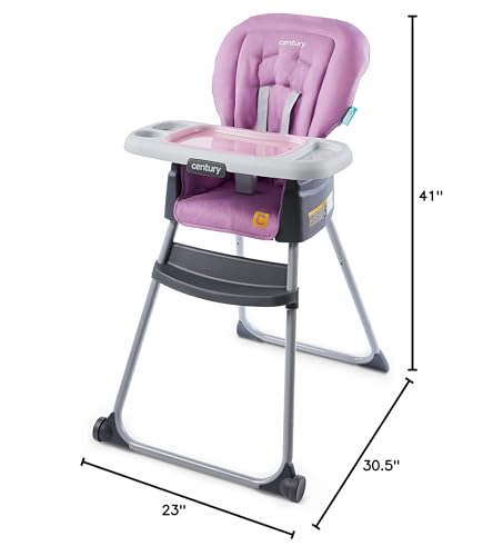 Century Dine On 4-in-1 High Chair | Grows with Child with 4 Modes, Berry