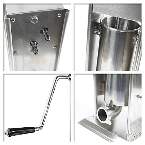 Gdrasuya10 Commercial Churro Maker 5L Stainless Steel Manual Spanish Donut Churrera Churro Maker Machine with 4pcs Nozzles for Home Restaurants Cafeterias Bakeries (Vertical Type)