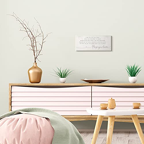 Stupell Industries Faith Fighting Chance Phrase Romantic Dance Quote, Designed by Daphne Polselli Wall Plaque, 7 x 17, Beige