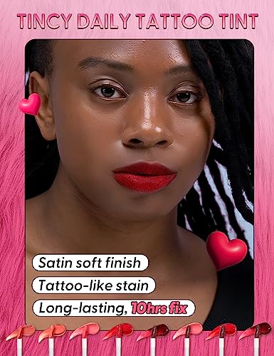 It'S SKIN Tincy All-Day Semi-Matte Lip Stain Tint 0.13oz (04 Bloodymary Red) - Non-Transfer | Smooth Satin Finish, Rich Pigmentation | Moisturizing, Comfortable Vivid Color for Lasting All-Day Beauty