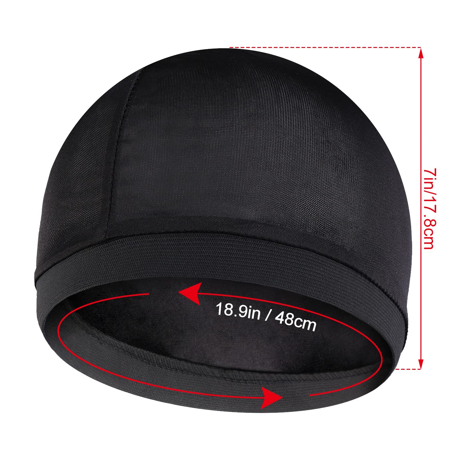 Molain 2Pcs Wave Cap for Men Silky Stocking Caps for 360 540 720 Waves Satin Silk Durag Good Compression Wave Caps Shower Cap Bath Accessories Men's Skullies Beanies
