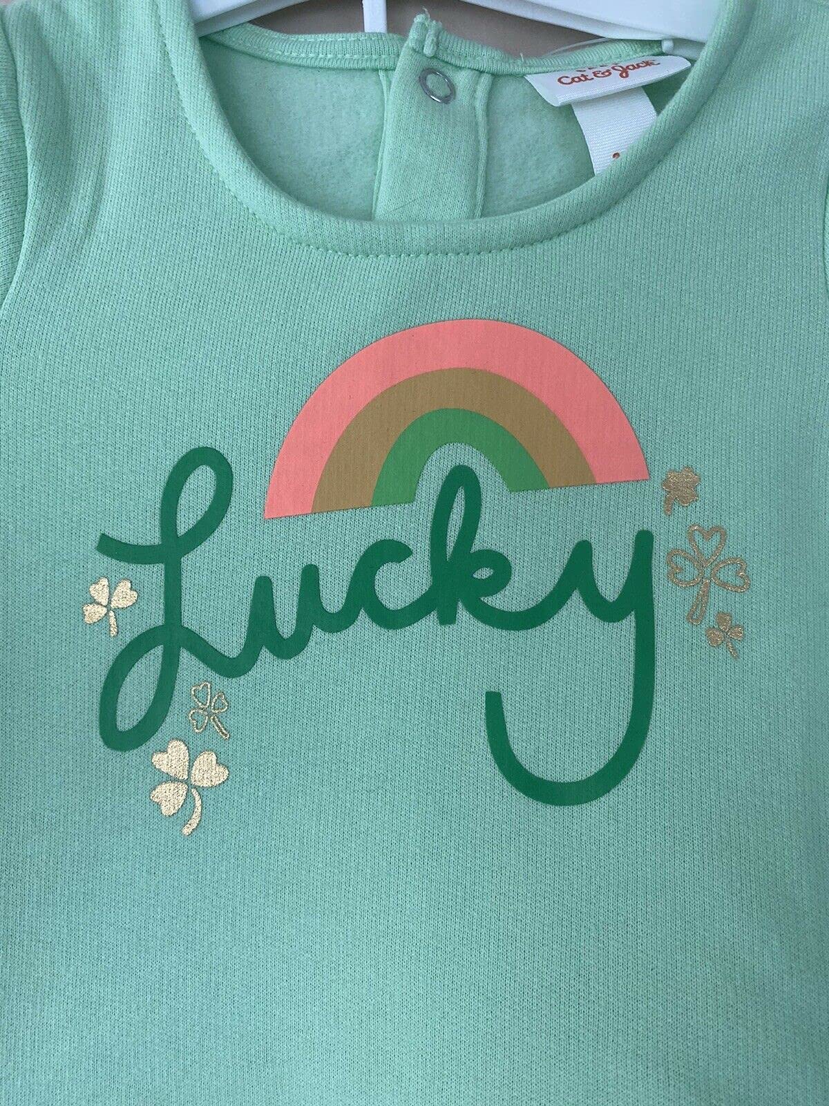 Cat & Jack Baby Girls' 3pc Knit Long Sleeve Top & Bottom Set with Headband (Green, 12M)