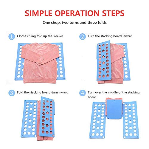 Shirt Folding Board t Shirts Clothes Folder 19" x 16" Adjustable T-Shirt Clothes Fast Folder Folding Board Laundry Organizer for Child US Stock