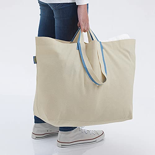 Ikea SPIKRAK Carrier Bag, Large, Cotton/Natural Luggage Bag, Storage Bag, Cotton Bag, Washable Bag