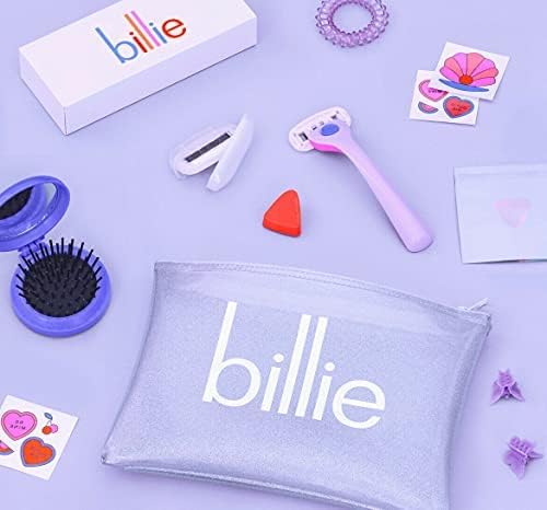 BLESS LINEN Billie Shaving Razor Start Set - with 2x 5-Blade Cartridges and the Magic Holder - DreamPop Color, 4 Piece Set