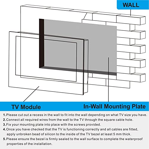 SYLVOX 32-inch 1080p Waterproof TV, Full HD, Magic Mirror Bathroom TV, Suitable for Bathrooms,Hotels,Saunas