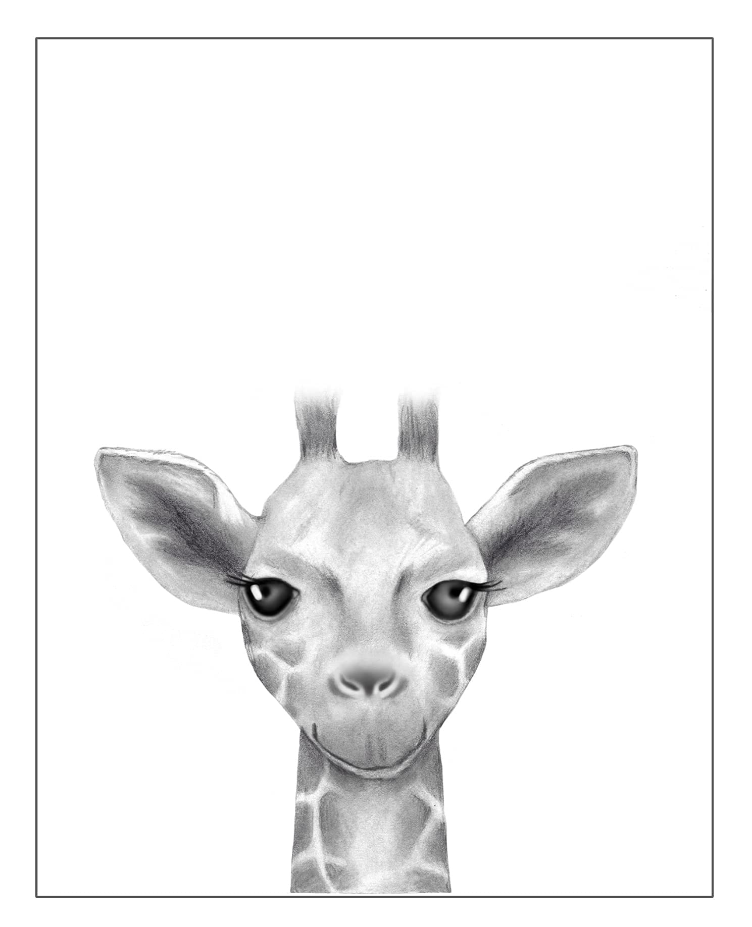 Baby Animal Nursery Prints |Set of 6| Neutral Woodland and Safari Artwork for Wall Decor (11in x 14in)