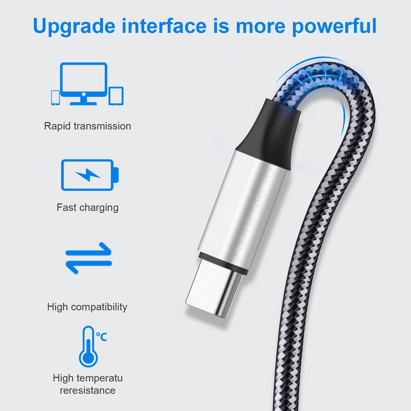 USB-C to Lightning Cable, 2 Pack 10FT 20W iPhone Charger MFi Certified Type C to Lightning Cable Sync Nylon Braided USB C Fast Charging Cable for iPhone 13/12/12Pro/12ProMax/11/11Pro MAX/XS and More