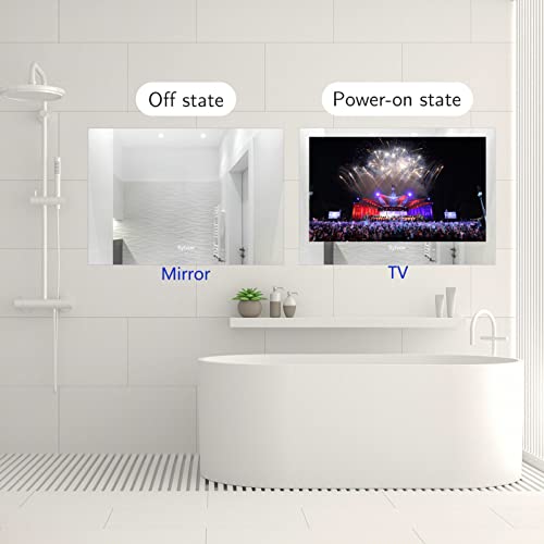 SYLVOX 32-inch 1080p Waterproof TV, Full HD, Magic Mirror Bathroom TV, Suitable for Bathrooms,Hotels,Saunas