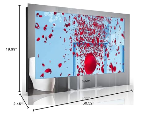 SYLVOX 32-inch 1080p Waterproof TV, Full HD, Magic Mirror Bathroom TV, Suitable for Bathrooms,Hotels,Saunas