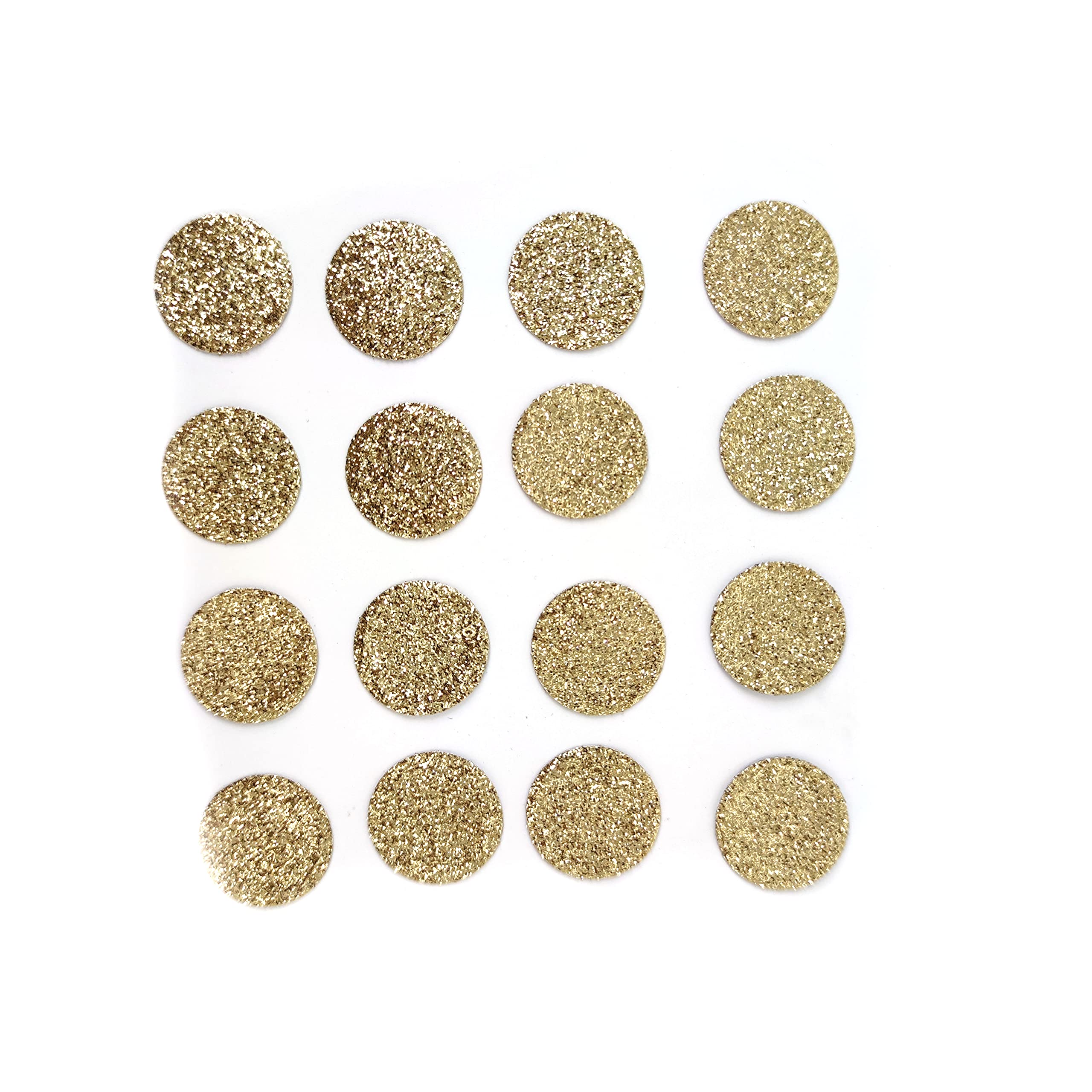 Mybbshower Gold Glitter Round Circle Sticker Invitation Seals - 1" x 150 Glitter Polka Dot Envelope Seals Wedding Planner Sticker (Light Gold)