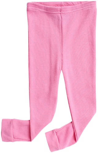 Sweet & Sassy Infant & Toddler Girls' 4-Piece Thermal Underwear Set, Size 18 Months, Hot Pink/Medium Pink