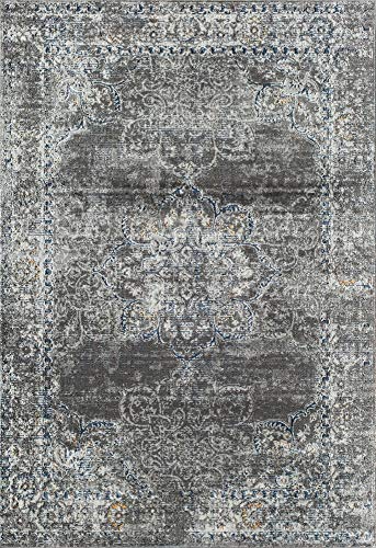 Rugs America Preston PS35A Shadow Bay Blossom Transitional Vintage Area Rug, 8'0"X10'0"