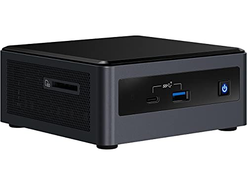 Intel NUC10 Mini PC, 10th Gen Intel i3-10110U, 8GB DDR4 SDRAM, 256GB PCIe NVMe M.2 SSD, Intel UHD Graphics, Wi-Fi 6, Bluetooth, HDMI, USB-C, Windows 10 Enterprise, Black
