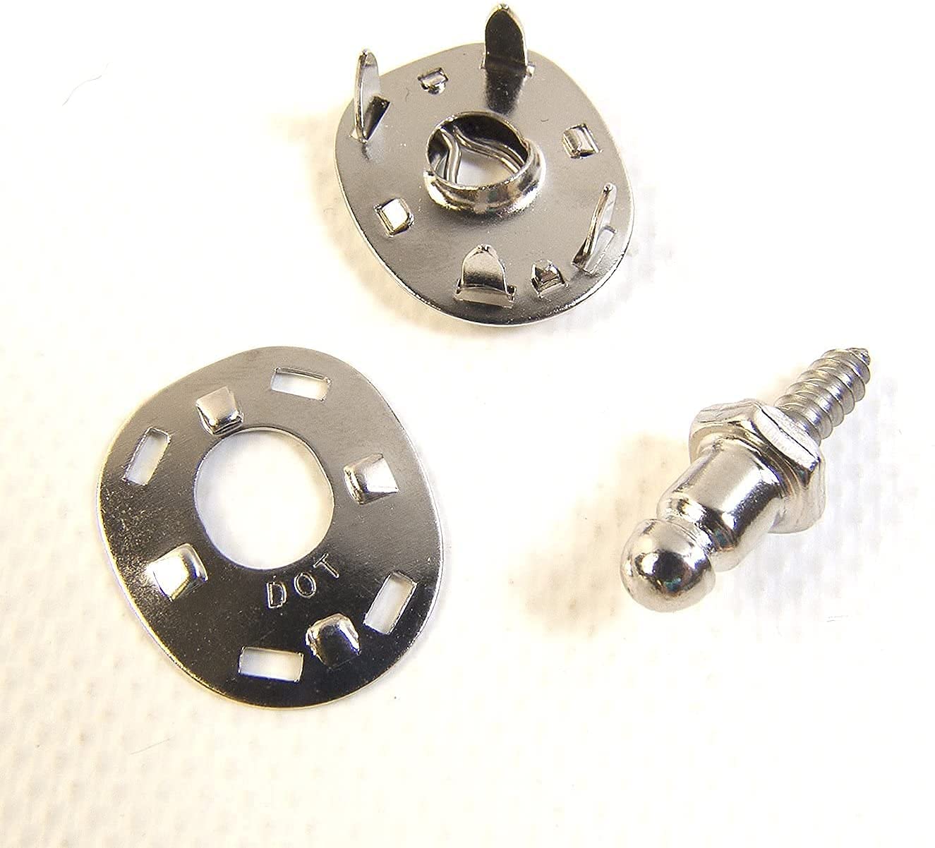 Lift The Dot Socket, Clinch Plate & 1/2" Wood Screw Stud - 10 Piece Set