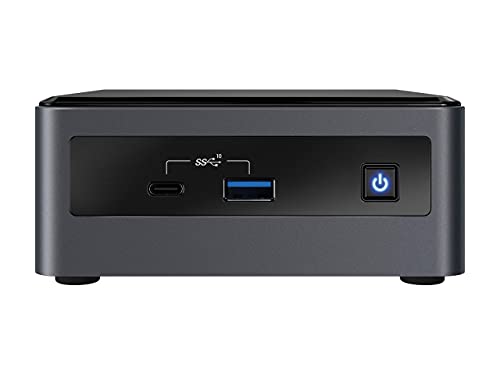 Intel NUC10 Mini PC, 10th Gen Intel i3-10110U, 8GB DDR4 SDRAM, 256GB PCIe NVMe M.2 SSD, Intel UHD Graphics, Wi-Fi 6, Bluetooth, HDMI, USB-C, Windows 10 Enterprise, Black