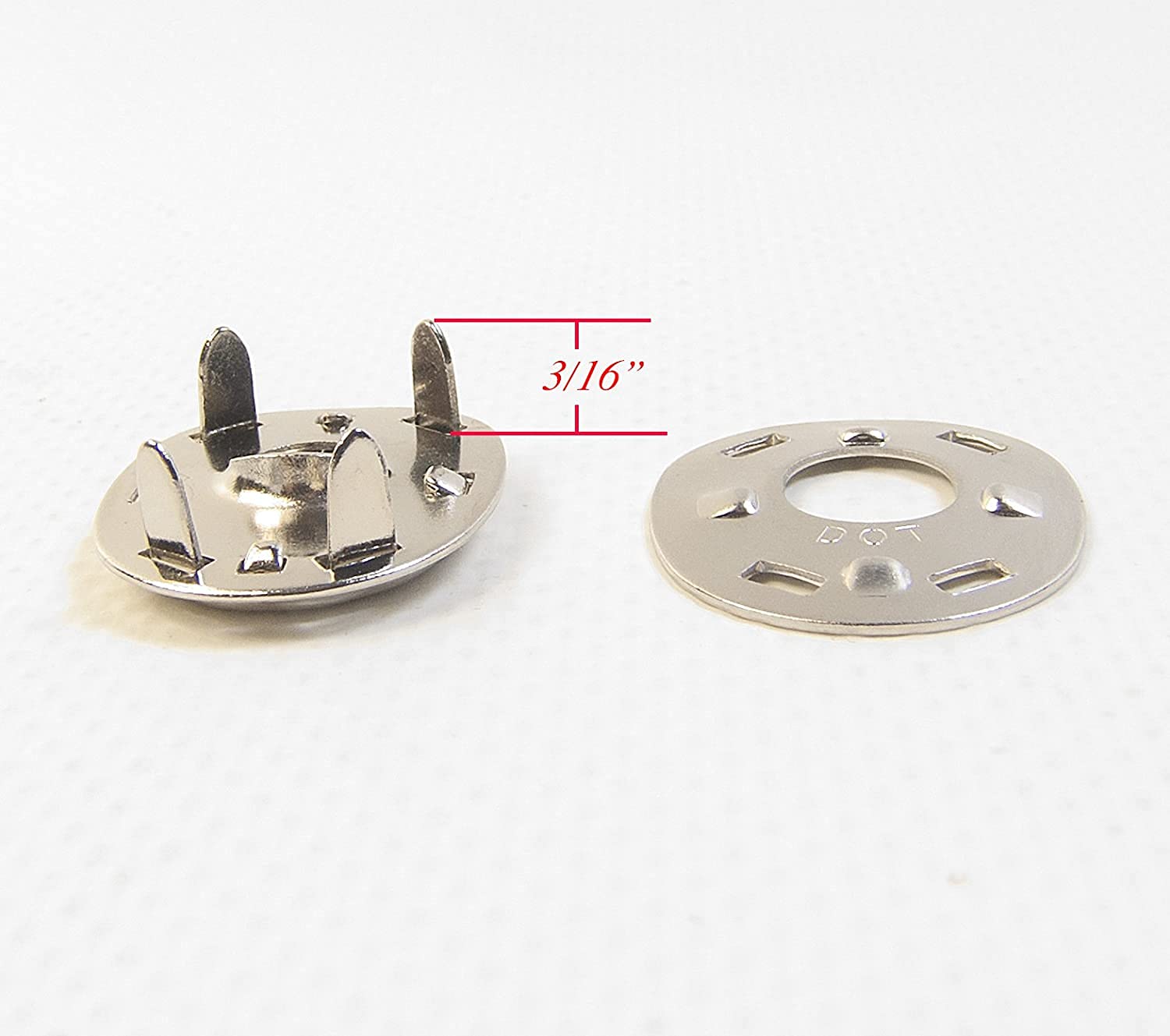 Lift The Dot Socket, Clinch Plate & 1/2" Wood Screw Stud - 10 Piece Set
