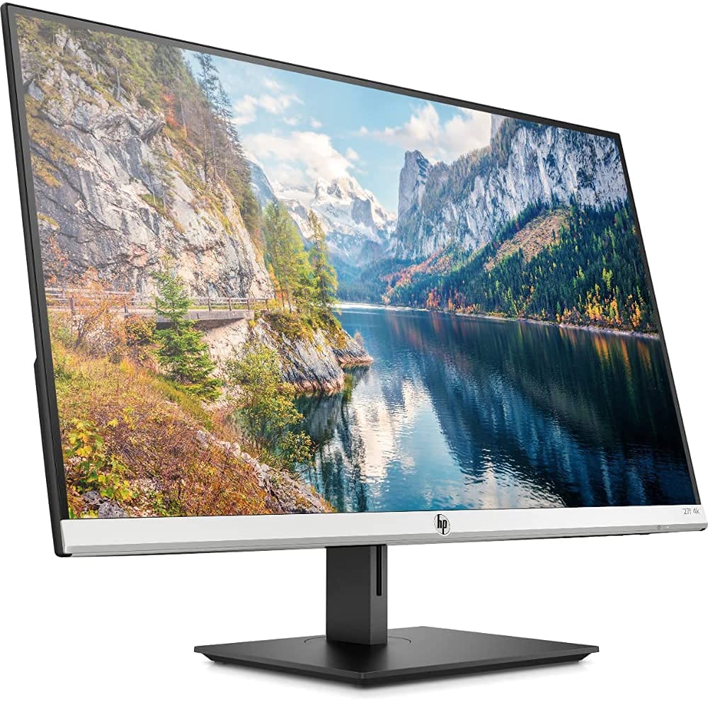 HP New Premium 27f 4K Monitor: 27" UHD 3840 x 2160 (4K) IPS Micro-Edge Display, AMD FreeSync Tech, Height/Tilt Adjustment, HDMI, DisplayPort, 5ms Response time, 16:9 Aspect Ratio, 60Hz,TF HDMI Cable