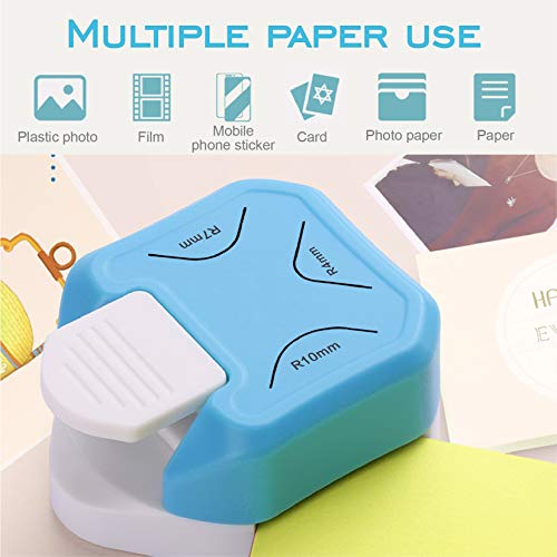 3 in 1 Corner Rounder Punch, 4mm 7mm 10mm 3 Way Corner Cutter for Paper Craft, Laminate, DIY Projects, Photo Cutter, Card Making and Scrapbooking