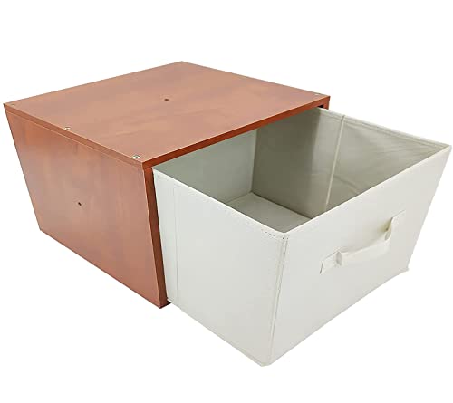FixtureDisplays® Cubby Hole Storage Bin Modular Wood Blocks with Fabric Bins 6/Set Product Weight 38 Lbs Great for Preschools Day Care Home Bookshelf 11364-NEW-NPF