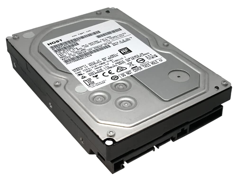 MDD - HGST Ultrastar (HUS726060ALE610) 6TB 7200RPM 128MB Cache SATA 6Gb/s 3.5-inch Enterprise Hard Drive (for NAS, Desktop PC, Surveillance Storage) - 5 Year Warranty (Renewed)