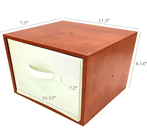 FixtureDisplays® Cubby Hole Storage Bin Modular Wood Blocks with Fabric Bins 6/Set Product Weight 38 Lbs Great for Preschools Day Care Home Bookshelf 11364-NEW-NPF