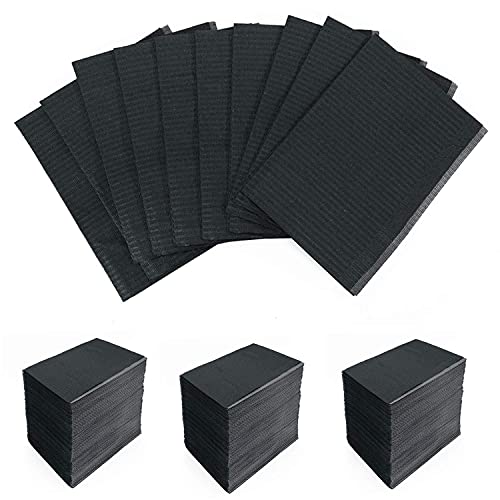 Disposable Dental Bibs Sheets Cloths,125pcs 13 X 18 inches Tattoo Table Covers Clean Pad,Underpad Hygiene Personal Tattoo Bib Waterproof Tattoo Table loth Tattoo Supply Sheet (black)