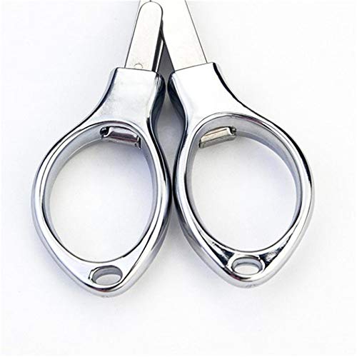 LIUCM Anti-Rust Folding Scissors, Stainless Steel Mini Shear, Safety Portable Pocket Size Travel Trip Scissors