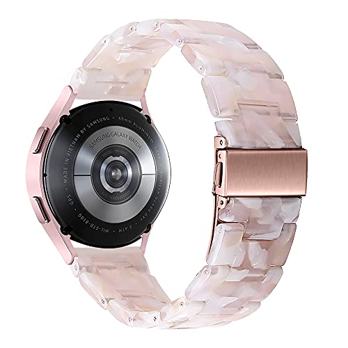 OCEBEEC Resin Bands Compatible with Samsung Galaxy Watch 6 5 4 Band 40mm/44mm, Watch 5 Pro 45mm, Galaxy Active 2, 20mm Band for Galaxy Watch 4 Classic 42mm 46mm, Watch 6 Classic 43mm/47mm Women