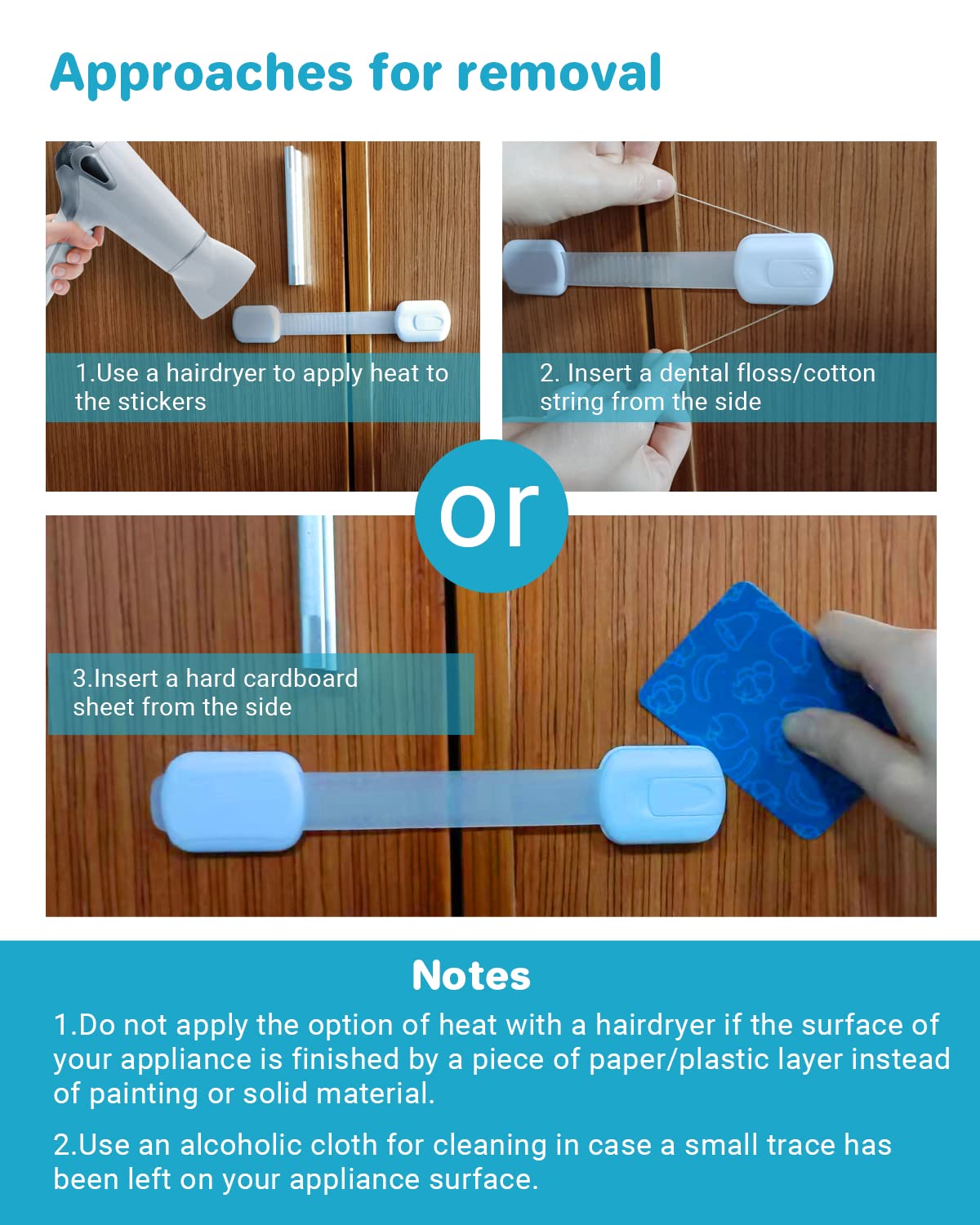 Child Safety Cabinet Locks for Babies, Baby Proofing Child Locks, 10 Pack DUOSI No Screws and Magnets Fridge Refrigerators Door Locks for Kitchen Cabinets and Drawers