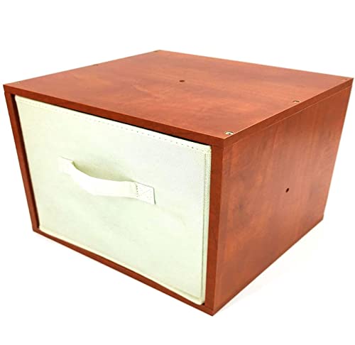 FixtureDisplays® Cubby Hole Storage Bin Modular Wood Blocks with Fabric Bins 6/Set Product Weight 38 Lbs Great for Preschools Day Care Home Bookshelf 11364-NEW-NPF