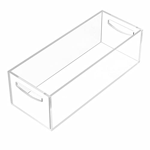 AITEE DVD/CD Storage Box 2 Packs, Acrylic Storage Container for Blu-Rays, Small Books/Booklets, Video Game Cases and Video Game Controllers, Storage Organizer for Countertop/Kitchen/Bathroom/Cabinet.